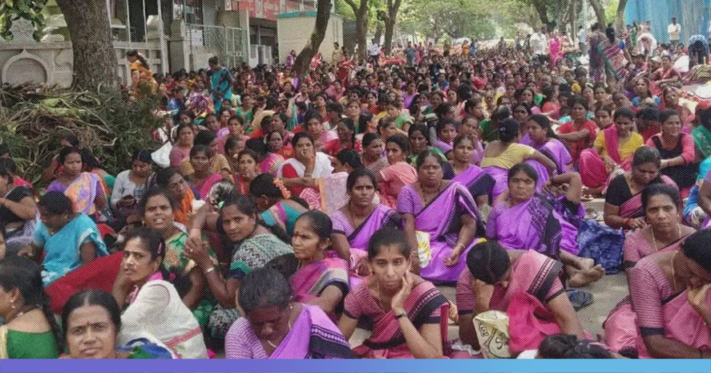 Karnataka: 5,000 Anganwadi Workers Protest Against Introduction Of ...