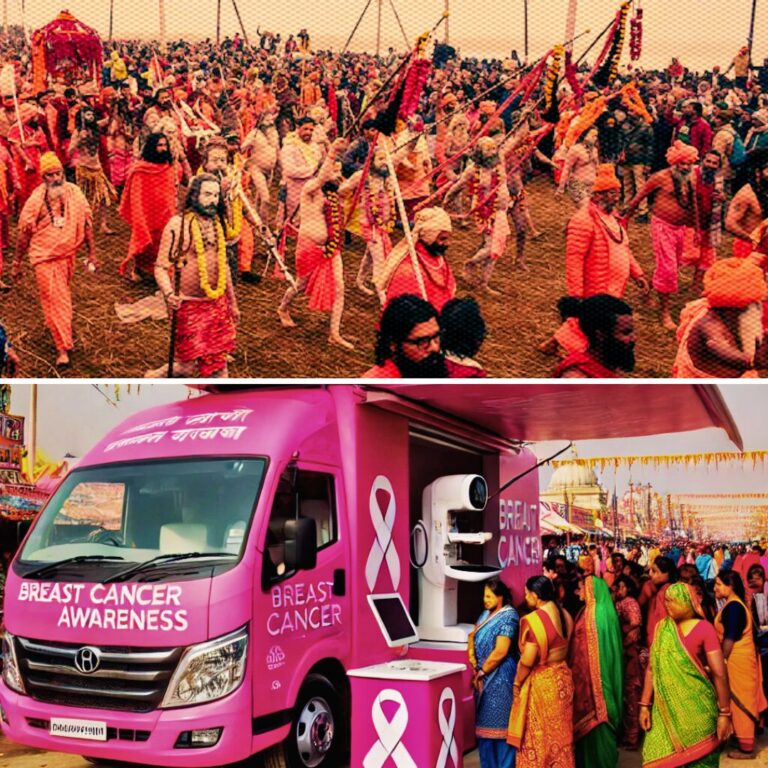 Empowering Women: Pink Bus at Maha Kumbh Enhances Breast Cancer ...
