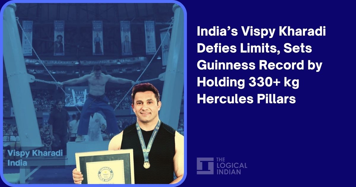 India’s Vispy Kharadi Defies Limits, Sets Guinness Record by Holding 330+ kg Hercules Pillars ...