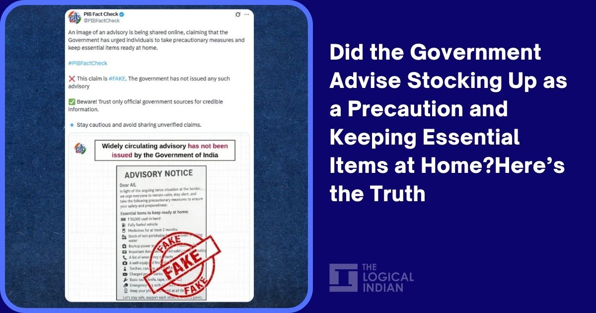 Did the Government Advise Stocking Up as a Precaution and Keeping ...