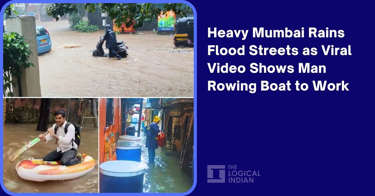 Heavy Mumbai Rains Flood Streets as Viral Video Shows Man Rowing Boat ...