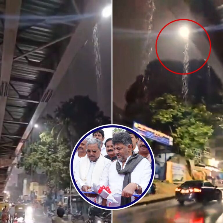 Newly Inaugurated ₹80-Crore Hebbal Flyover Turns Into ‘Waterfall’ Amid ...