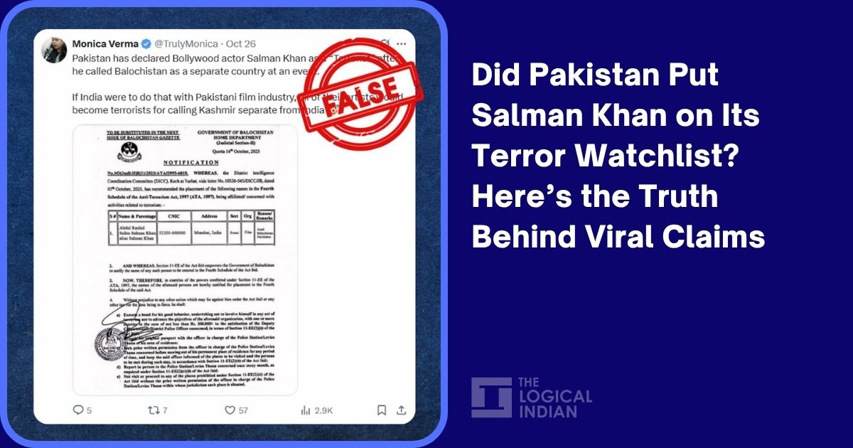 Did Pakistan Put Salman Khan on Its Terror Watchlist? Here’s the Truth ...