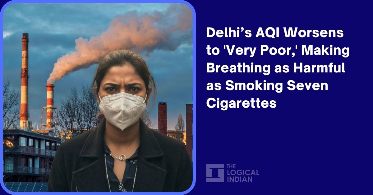 Delhi’s AQI Worsens to 'Very Poor,' Making Breathing as Harmful as ...