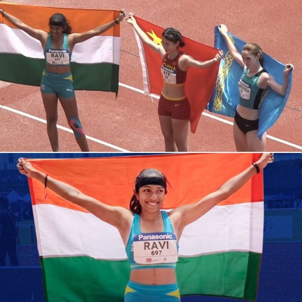 Sadhna Ravi Wins Silver Medal with 12.84m Jump at U20 Asian Athletics ...