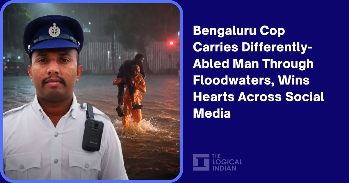 Bengaluru Cop Carries Differently-Abled Man Through Floodwaters, Wins ...