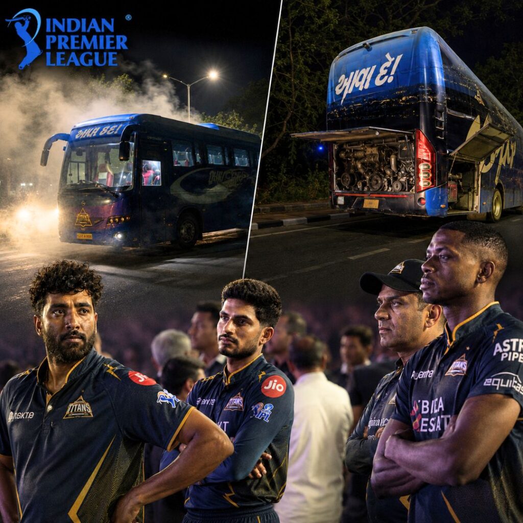 Ahmedabad: Gujarat Titans Left Waiting After Team Bus Short Circuit ...