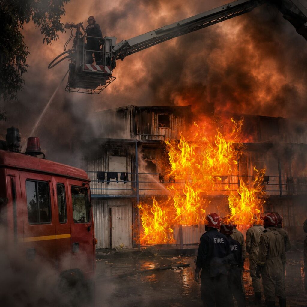 Fire Breaks Out Near Delhi's Udyog Bhawan, Damaging Nearly 200 Labour ...