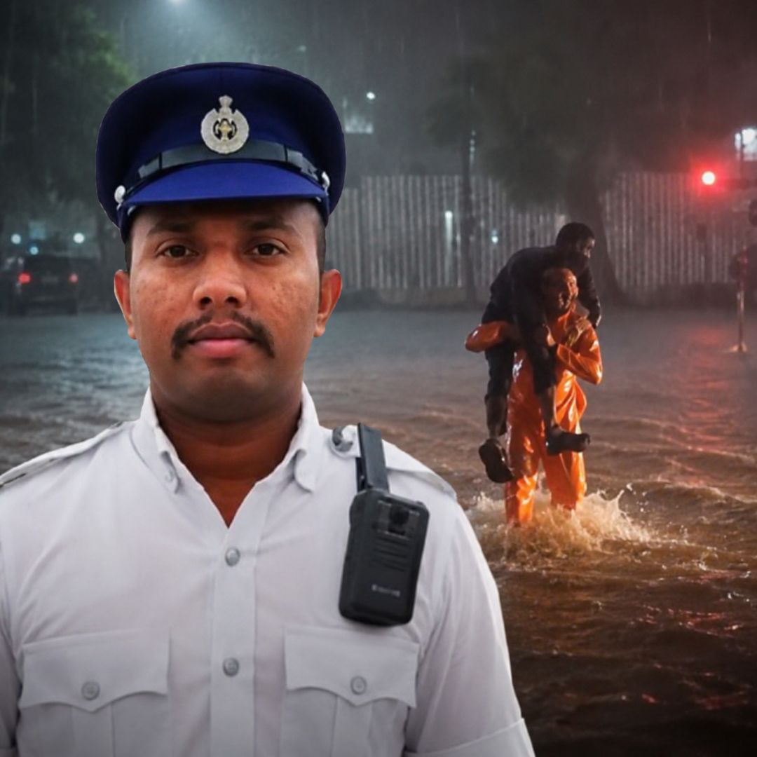 Bengaluru Cop Carries Differently-Abled Man Through Floodwaters, Wins ...